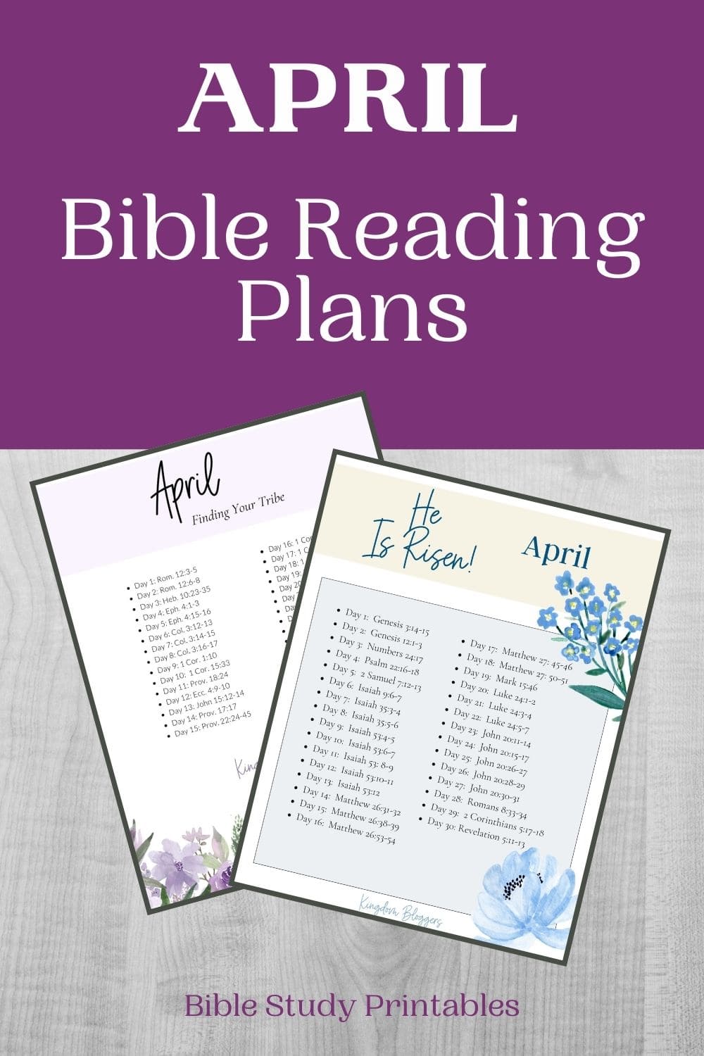April Bible Reading Plans