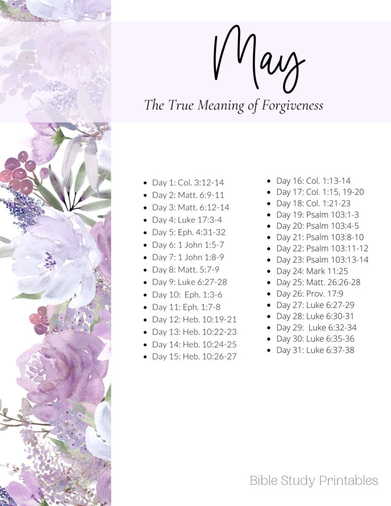 May Bible Reading Plans - Bible Study Printables
