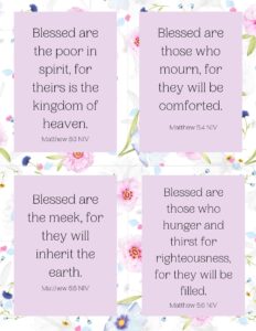 Free Beatitudes Printables