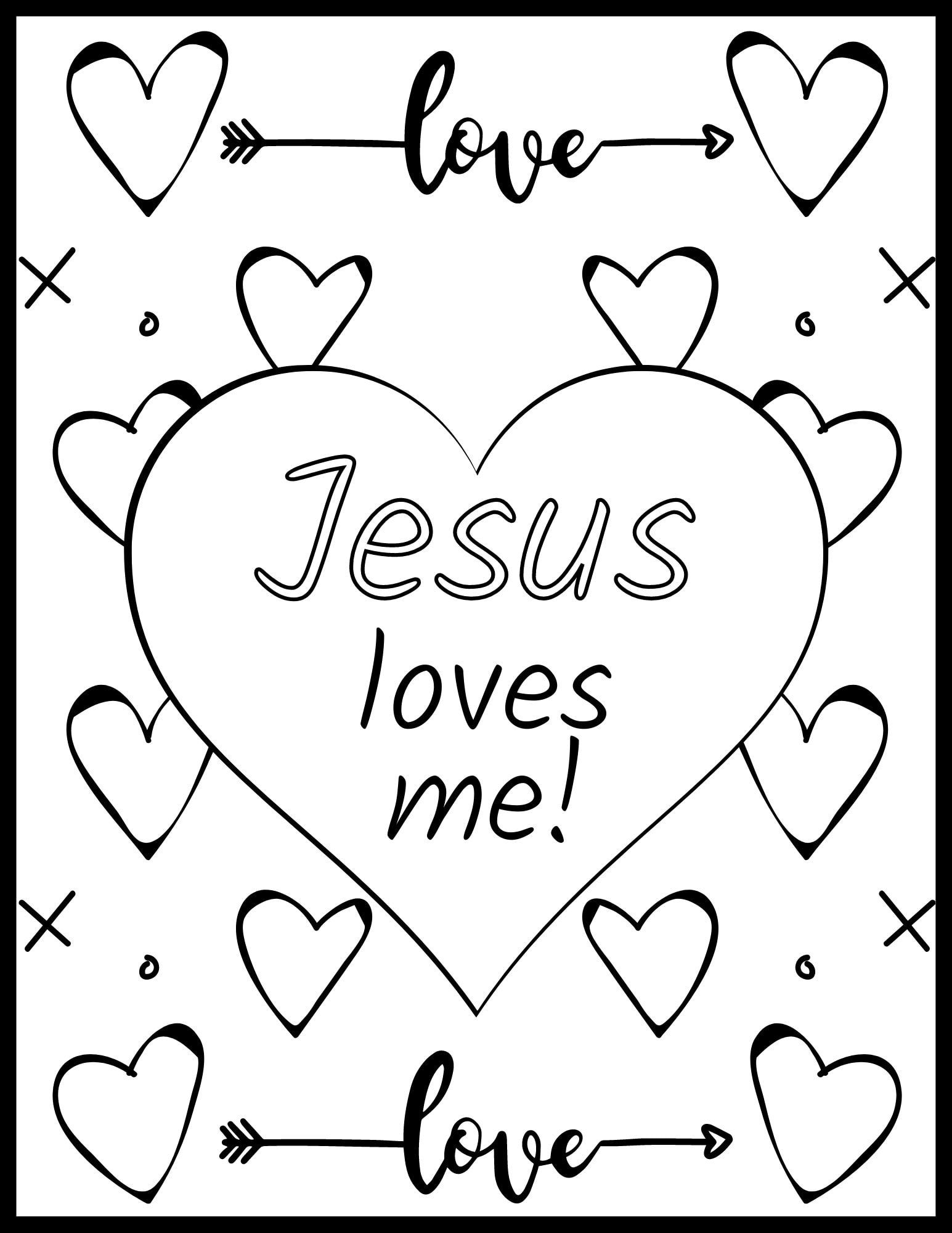 Printable Christian Valentine Coloring Pages