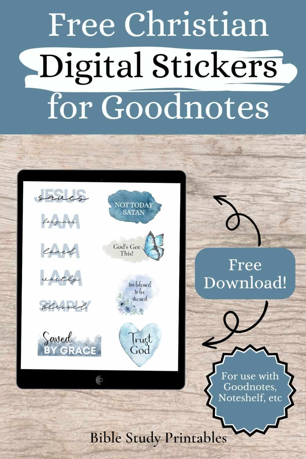 Free Christian Digital Stickers for Goodnotes