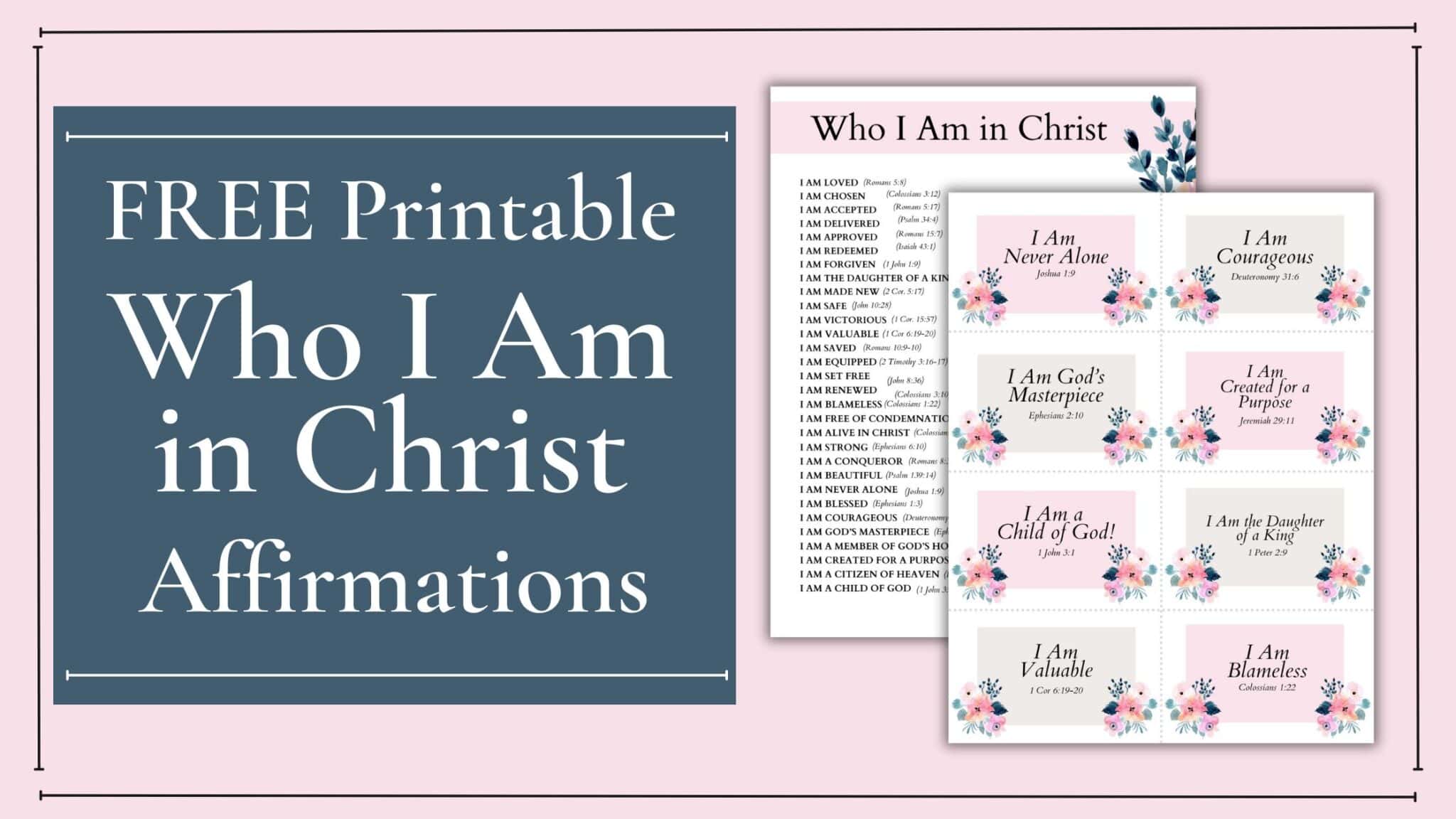 Who I Am in Christ Affirmations
