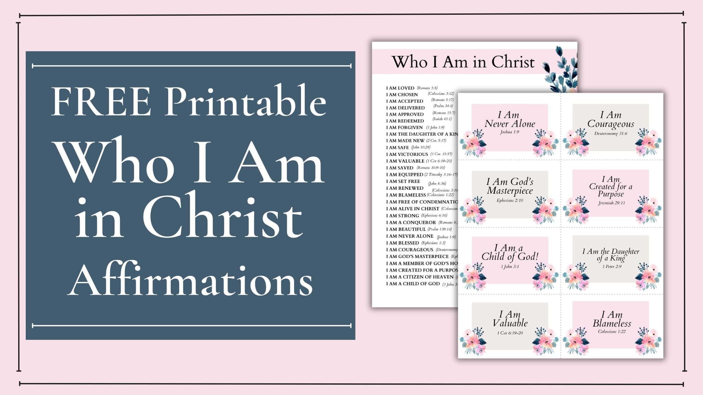 Who I Am in Christ Affirmations