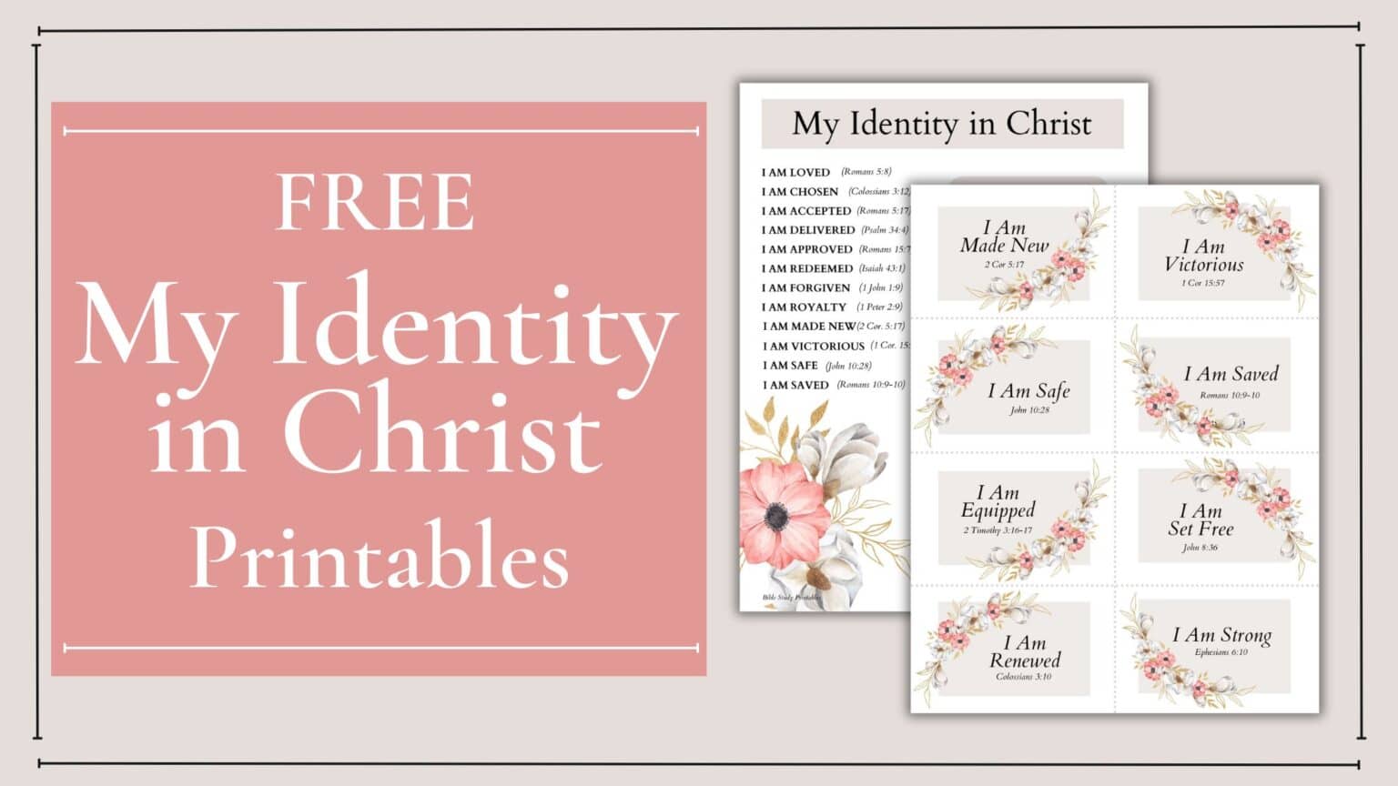 My Identity in Christ Printables