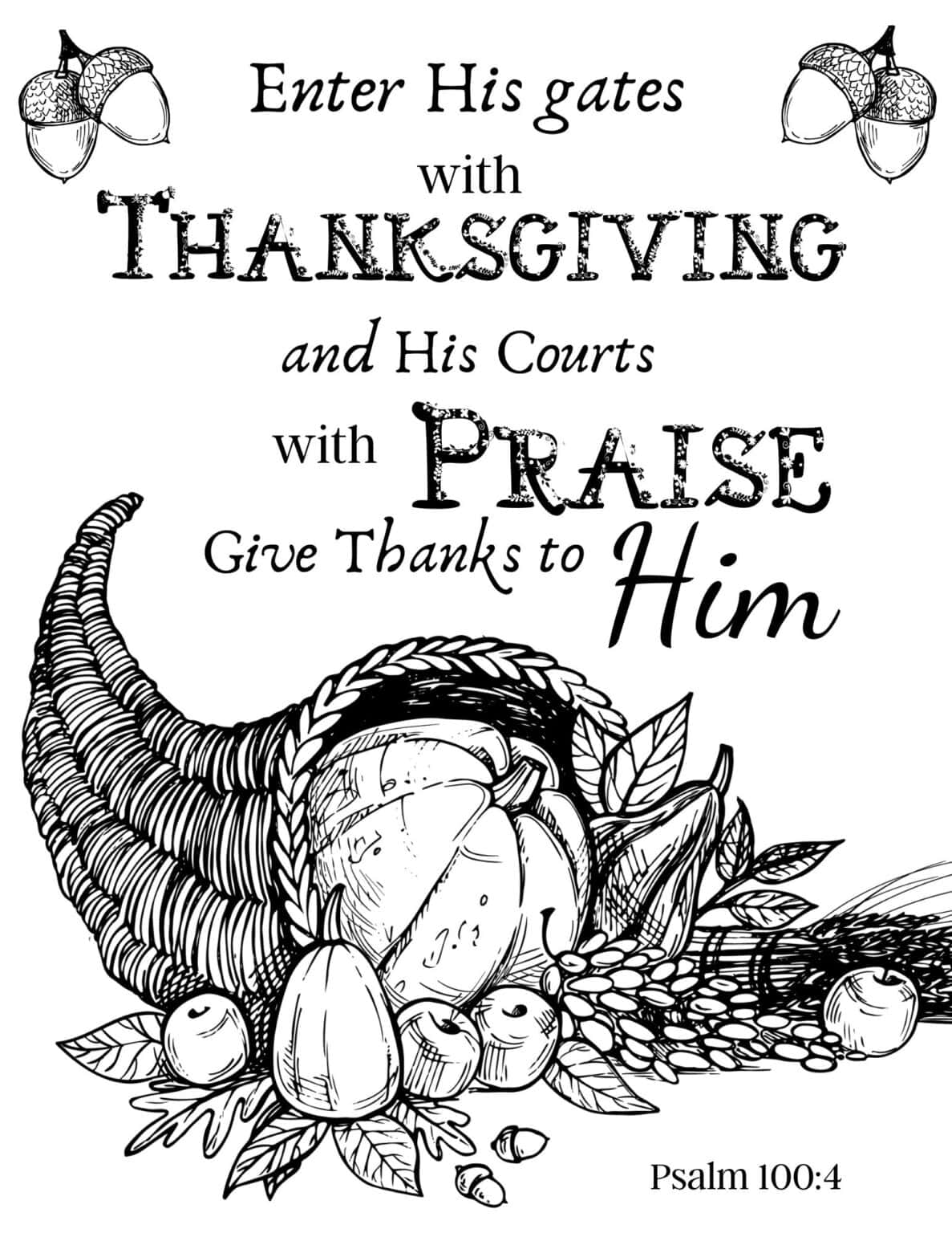 Free Christian Fall Coloring Pages