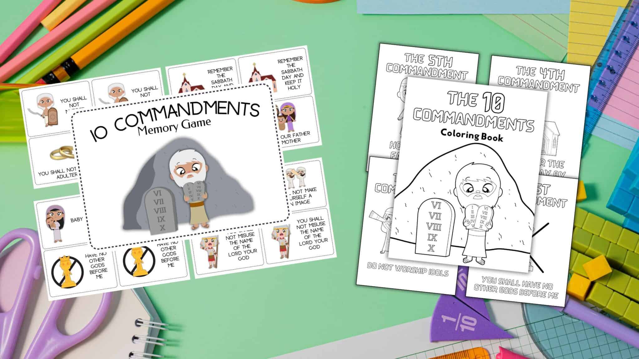 Free Printable 10 Commandments Activities for Kids