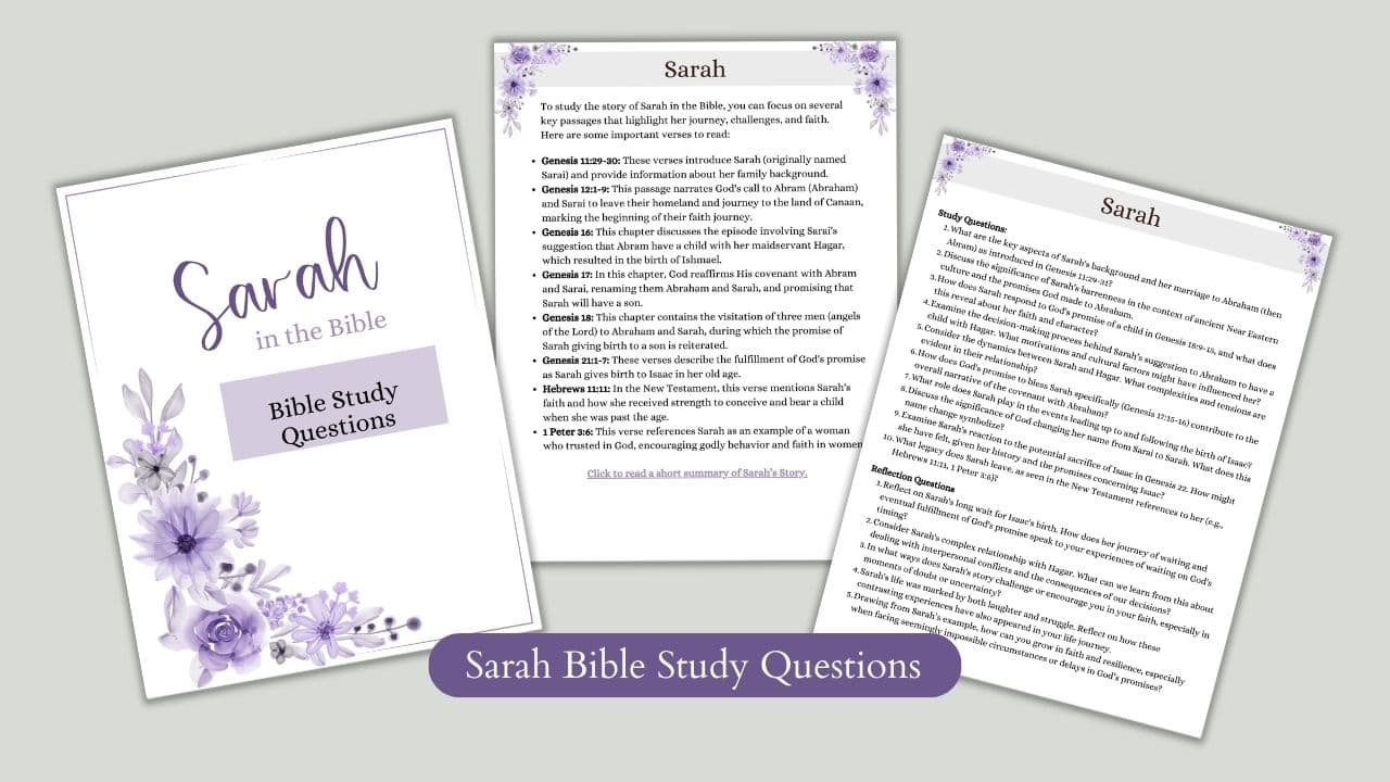 Sarah Bible Study Lesson