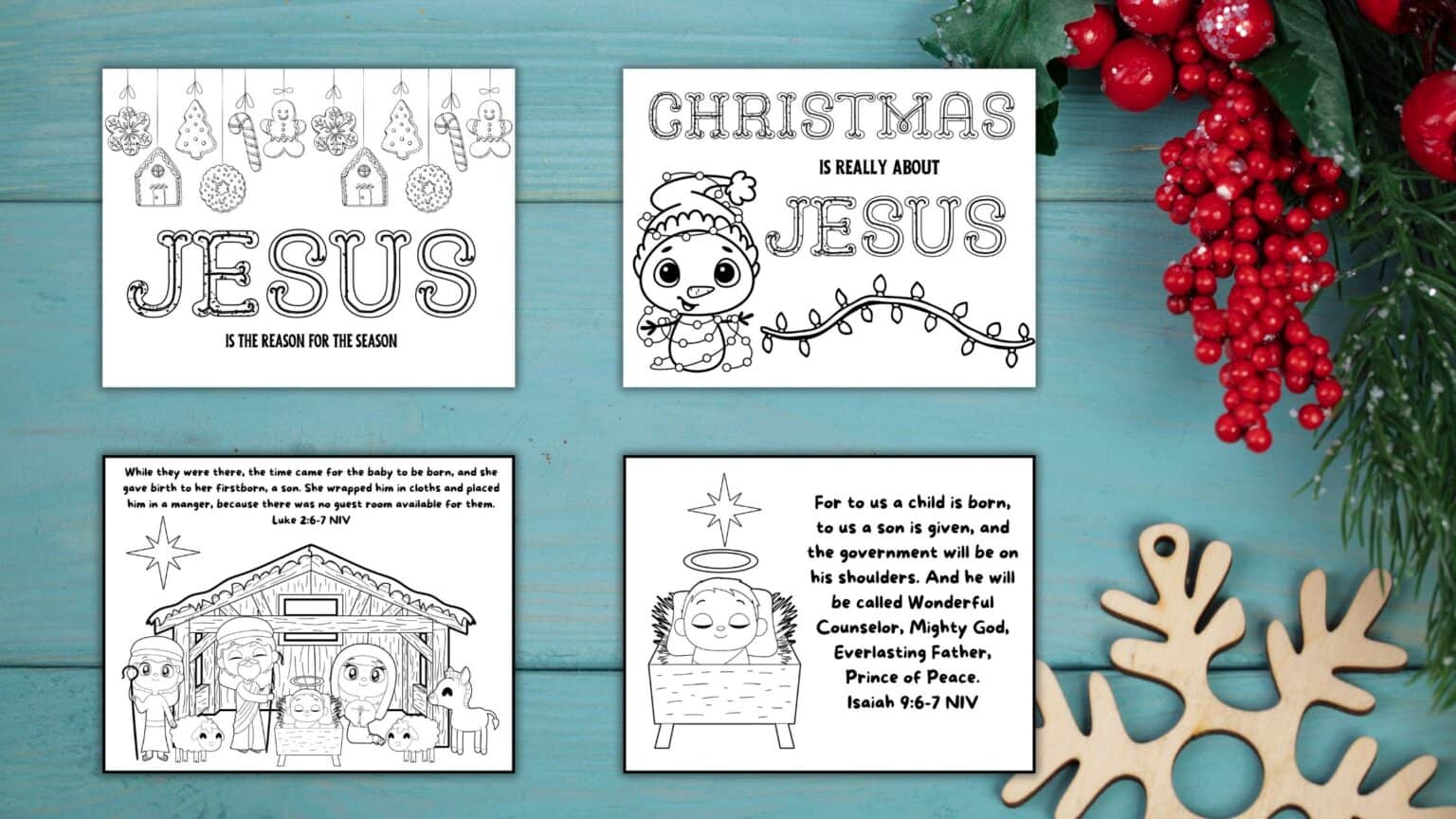 Free Christmas Bible Coloring Pages