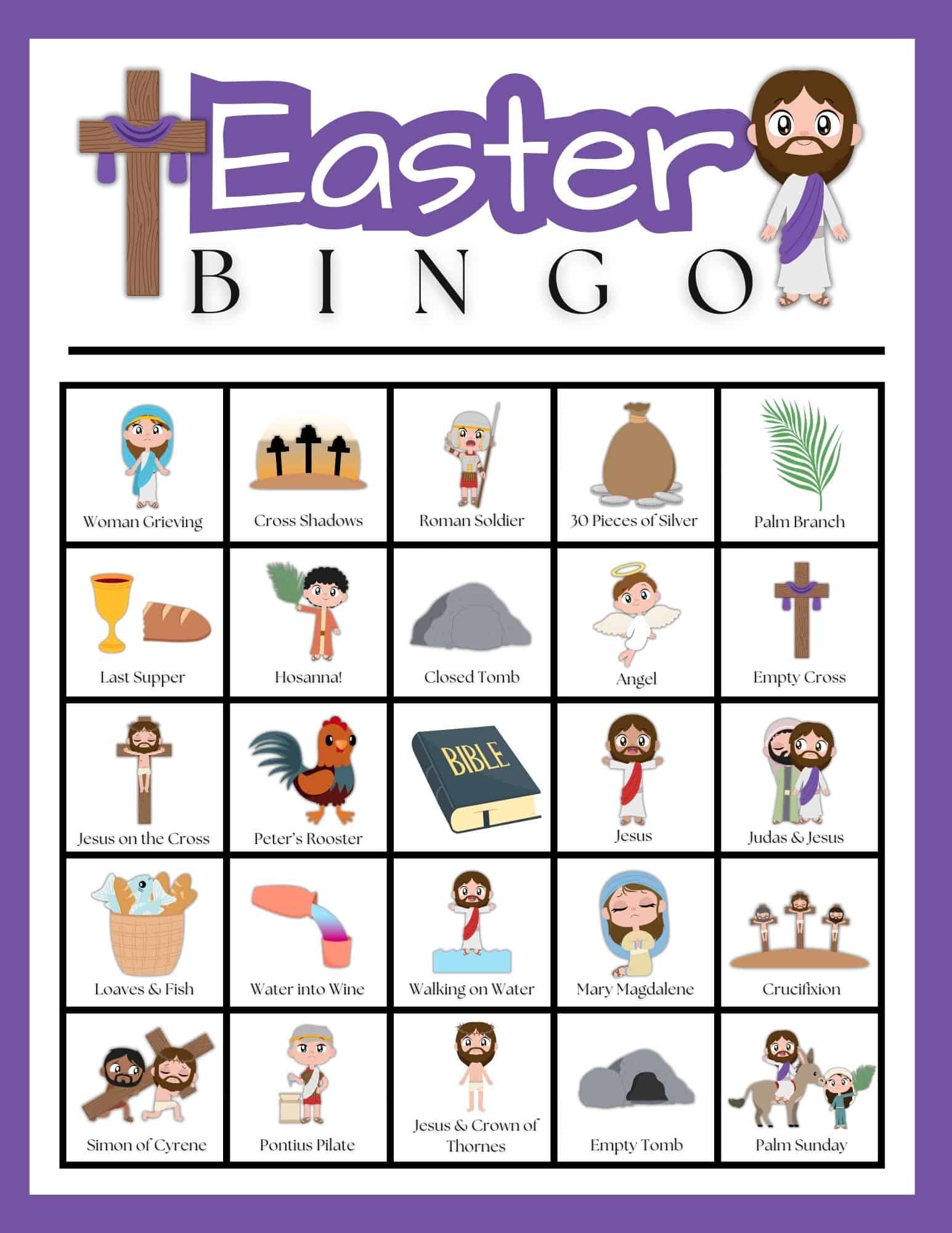 Printable Religious Easter Bingo