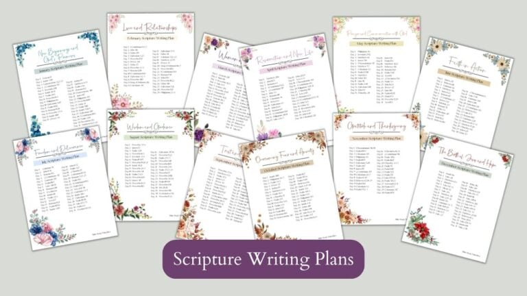 Free Printable Scripture Writing Plans