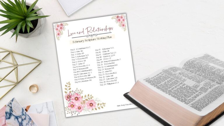 Free Printable Scripture Writing Plans