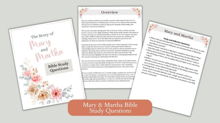 Mary and Martha Bible Study Lesson